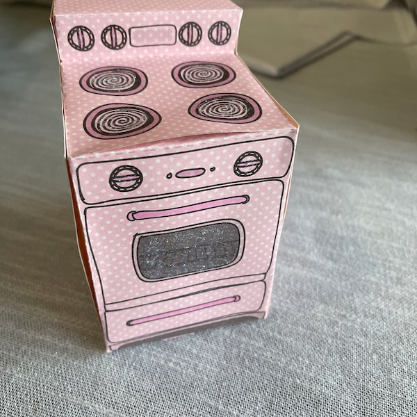 Retro Oven - Cupcake Box, Cookie, Candy, Treat and Party Favor Box ...