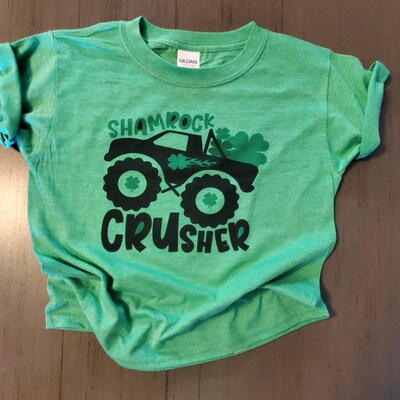 Shamrock Crusher SVG, Boys St Patrick Day SVG, Shamrock Monster Truck ...