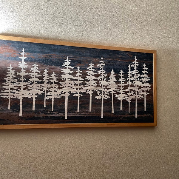 Pine Tree Forest Wall Art - Evergreen Trees - Mountain Art - Nature and ...