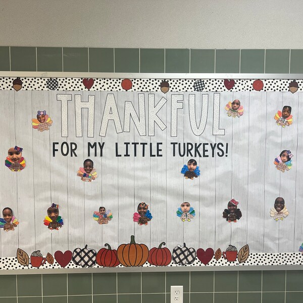Thanksgiving Bulletin Board Kit & Student Activity - Etsy