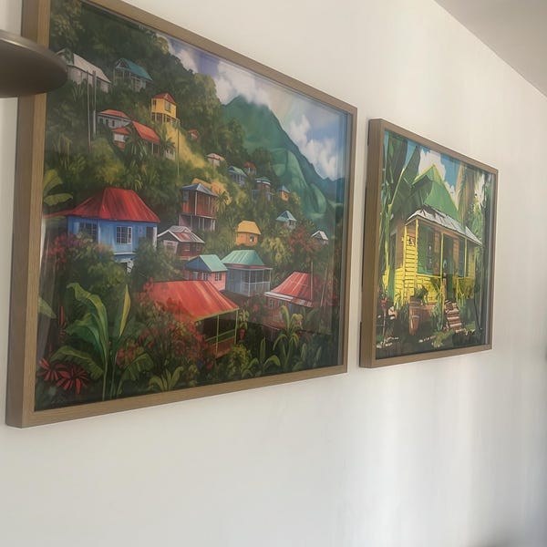 Haitian Print Artwork of Haiti Wall Decor Caribbean Print Naive Art ...