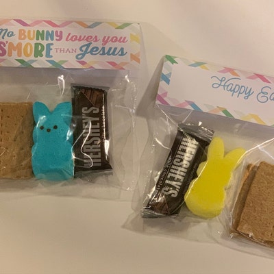 S'mores Peeps Printable Bag Toppers, Happy Easter Bunny Ziploc Label No ...