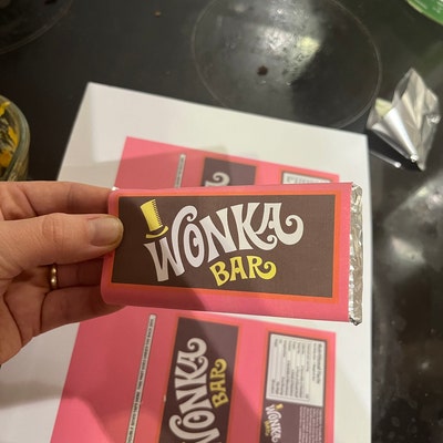 Wonka Chocolate Bar Label Digital PDF for Hershey's 1.55oz DIY Wrapper ...