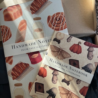 Bakery Notebook A5 Handmade Sketchbook Cottagecore - Etsy UK