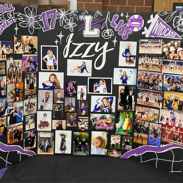 Senior Tri-fold Photo Display Board for Graduation Party Decor - Etsy