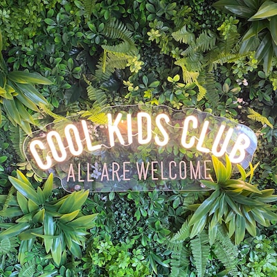 Cool Kids Club All Are Welcome Neon Sign, Kid's Room Decor, New Year ...
