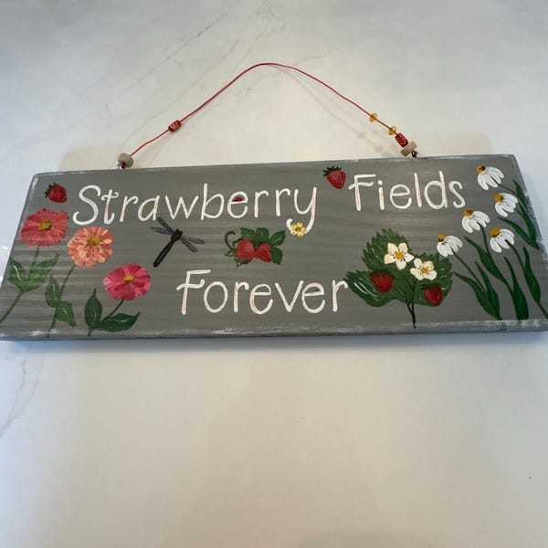Personalized Hand Painted Garden Sign: Floral Decoration - Etsy