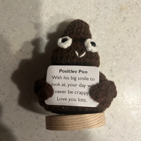 Handmade Crochet Positive Pooh,little Funny Gift,crochet Shit/crap ...