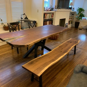 Walnut Butcher Block Waterfall Style Kitchen Island, Waterfall Table - Etsy