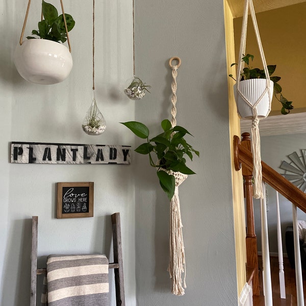 Love Grows Here Sign | Mini Plant Lover Sign | Cactus Succulent ...