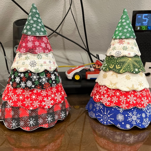 No.155 Fabric Christmas Tree (6-tier), PDF Pattern Only, Hand Sewing ...