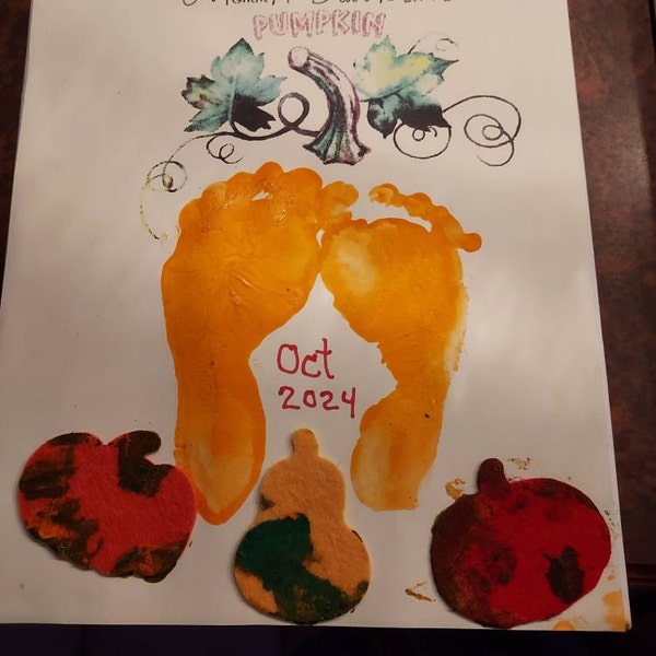 Cutest Ginger Gingerbread Man Footprint Handprint Art Craft / First ...