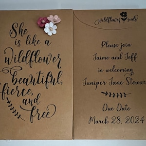 Christian Baby Shower Seed Packet Favor, Faith Plants the Seed, Custom ...