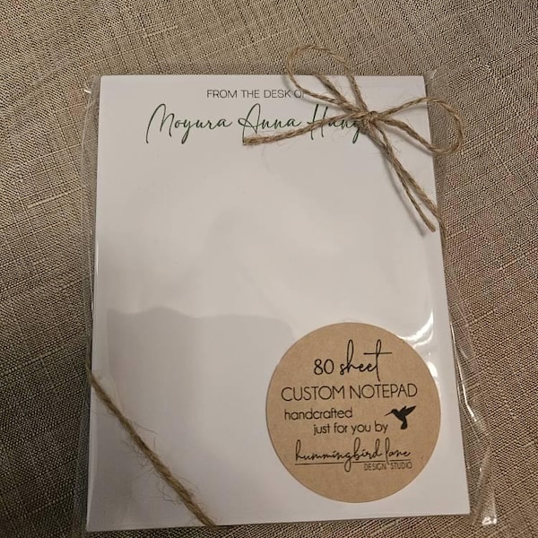 Personalized From the Desk of Notepad, Custom Notepad, Paper ...