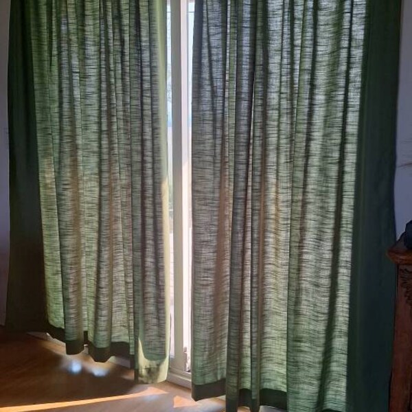 Premium Cotton Linen Curtains,white Cotton Linen Curtains With Trim ...