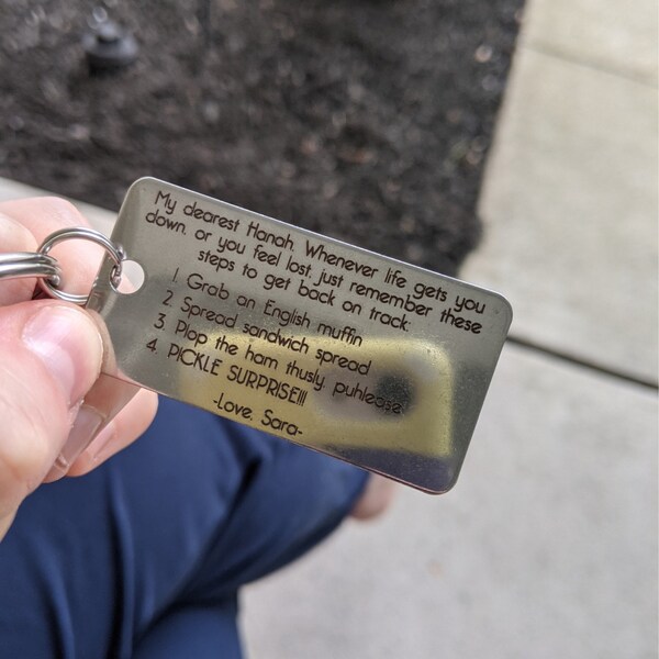 Your Handwritten Keychain- Your Design - Handwriting & Font Options ...