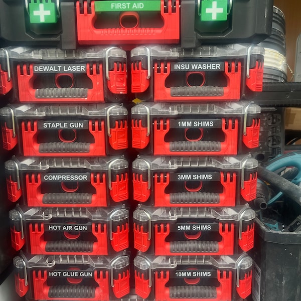 Box and Large Tool Custom Tray Labels Milwaukee Packout Personalise ...