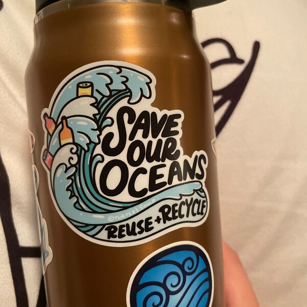 Save Our Oceans Vinyl Sticker: Earth Day Decal, Water Bottle, Laptop - Etsy