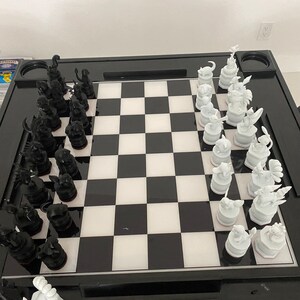 Pokemon Chess Set W Pokemon Pieces With Board Handmade 3D Chess Set ...