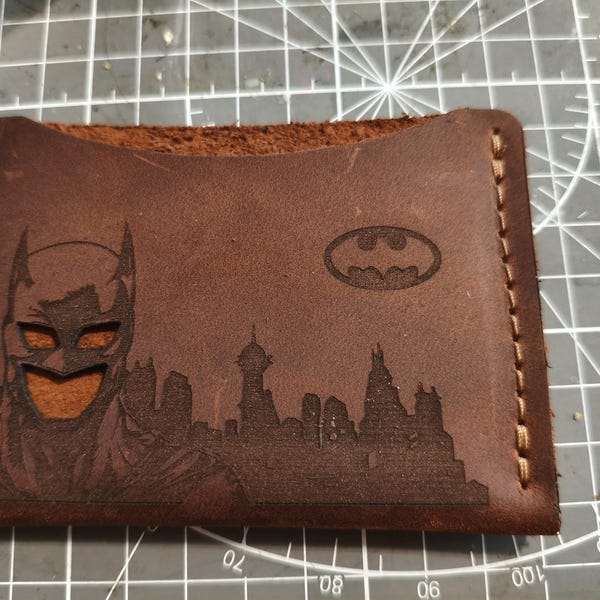 Bat Id Card Holder Money Clip Personalized Minimalist Personalized