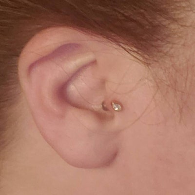 CZ Tiny Teardrop Piercing, Tragus Earring, Dainty Earring, Barbells ...