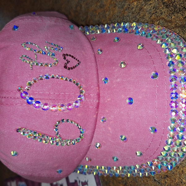 Rhinestone Hat Baseball Cap Custom Made Blingpersonalized Custom Ball ...