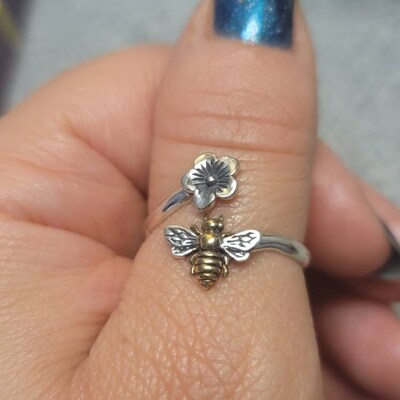 Dainty Bee Ring, Handmade in USA, 925 Sterling Silver, Honey Bee - Etsy
