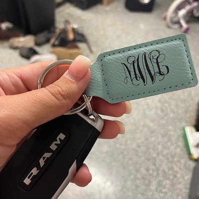 Personalized Vegan Leather Keychain, Vegan Key Chain, Key Fob ...
