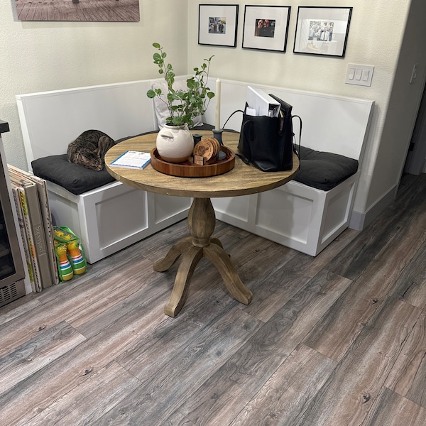 Modern-style Corner Bench Set W/ Drawer Storage / Dining Banquette ...