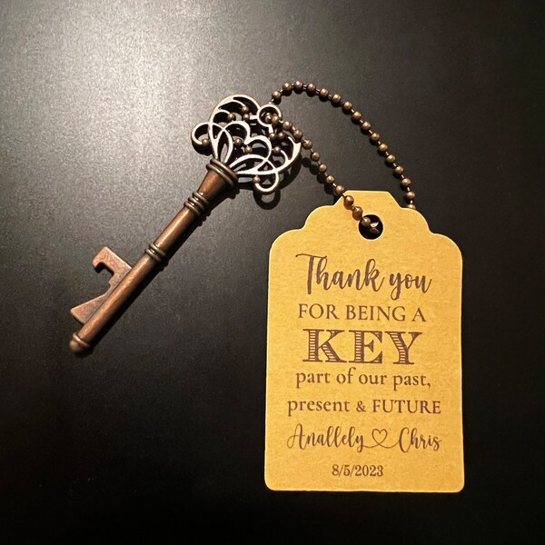 Key Bottle Openers AND Tags, Skeleton Key Favors, Key Part Tags Wedding ...