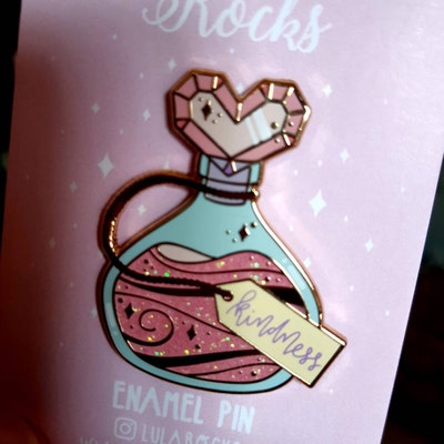 Kindness Potion Enamel Pin Glitter Pin Cute Enamel Pin Pin - Etsy