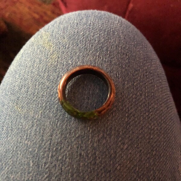 Men Copper Ring Men's Rustic Ring Men's Hammered Copper Ring Women's ...