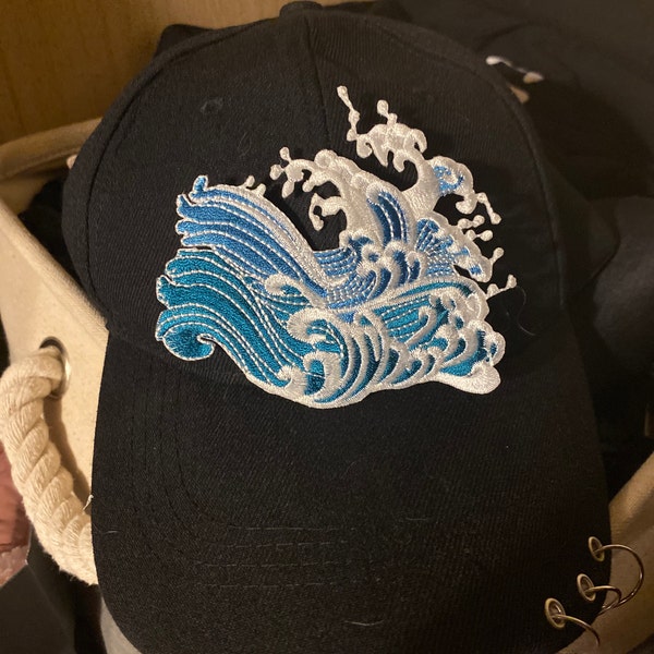 Ocean Wave, Sea Wave Patch, Cool Patch, Embroidered Iron-on Patch ...