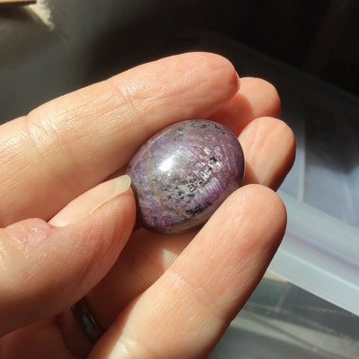 Pink Opal Palmstone Crystal Palm Stones Gallet Crystals - Etsy