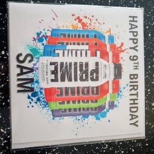 Personalised Prime Birthday Card , Prime Hydration Birthday Card ...