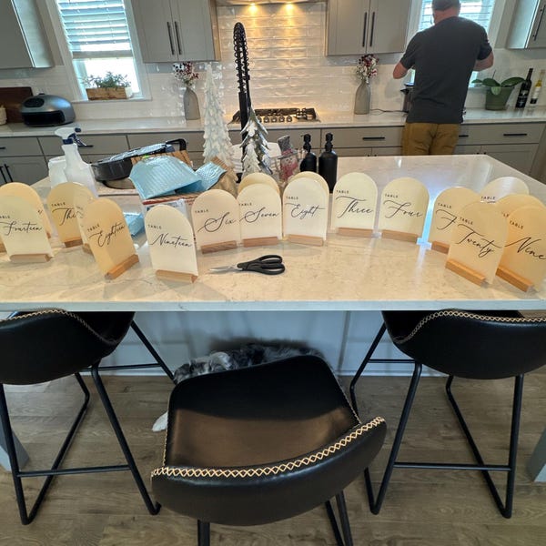 Acrylic Table Numbers, Arch Table Numbers, Wedding Table Numbers ...