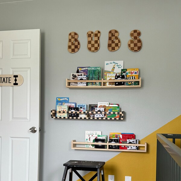 Retro Nursery Letters Boy or Girl Nursery Wall Art Retro Rad Room Decor ...