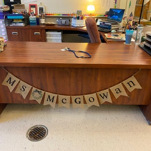 Custom Teacher Name Banner, Rustic Classroom Banner, Farmhouse Teacher ...