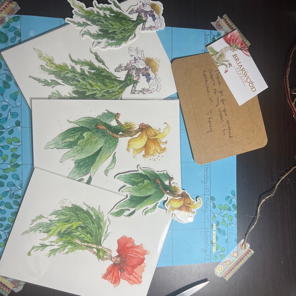 Set of 3 Flower Fae Art Prints | Fairy Art | Illustration | Signed ...