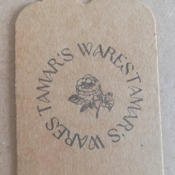 Small Custom Logo Stamp for Personalized Brand Tags and Labels ...