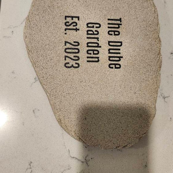 Personalized Custom Message Flat Garden Stone, Custom Garden Decor ...