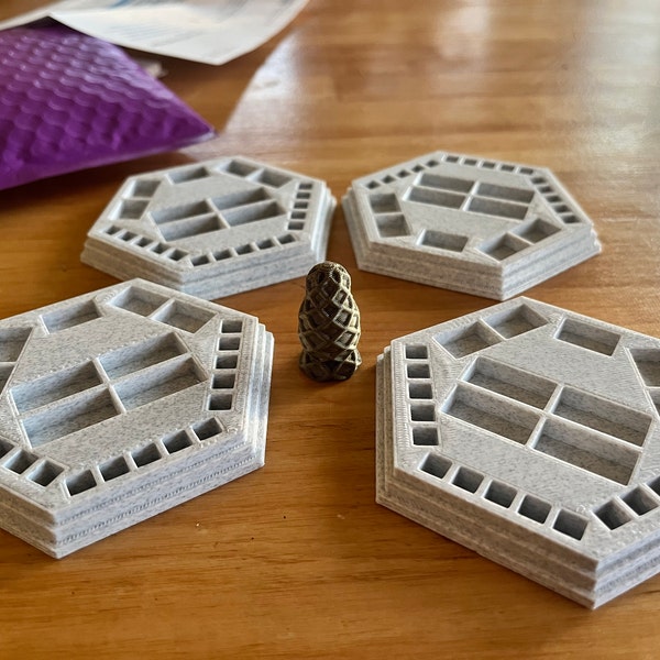 Catan Custom Colored Replacement Game Pieces Real Wood Painted in Berry ...