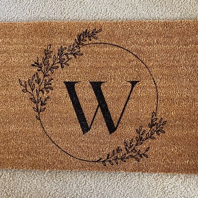 Initial Doormat, Gift for Her, Wedding Gift, Housewarming Gift ...