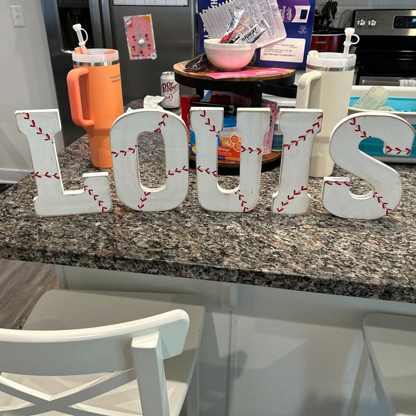 Vintage Baseball Name, Baseball Letters, Personalized Baseball Name ...