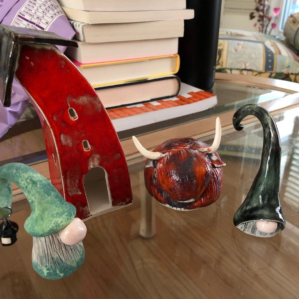 Ceramic Wizard Gnome - Handmade Pottery Gnome - Unusual Gift - Quirky ...