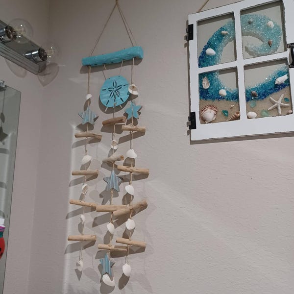 Hanging Mermaid, Mermaid Decor, Mermaid Wall Hanging, Seashell Mermaid ...