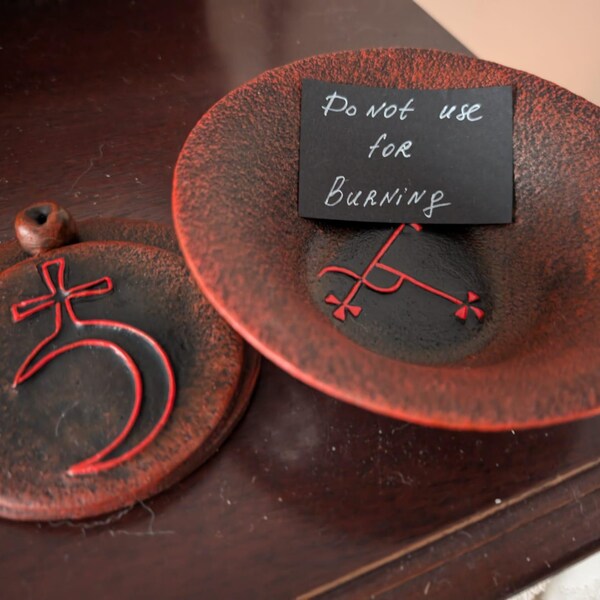 Azazel Sigil Offering Bowl Demon Goetia Plate Ritual Altar Witchcraft ...