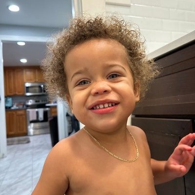 18K Baby Necklace for Boy,kids Gold Necklace,toddler Boy Necklace,baby ...