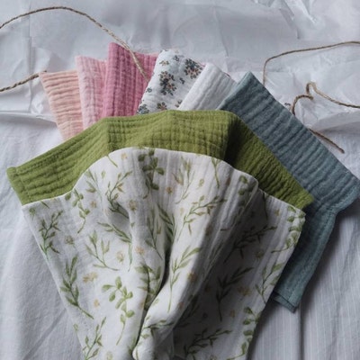 Thin Muslin Tea Towel, Organic Cotton Kitchen Towel, Double Gauze Hand ...