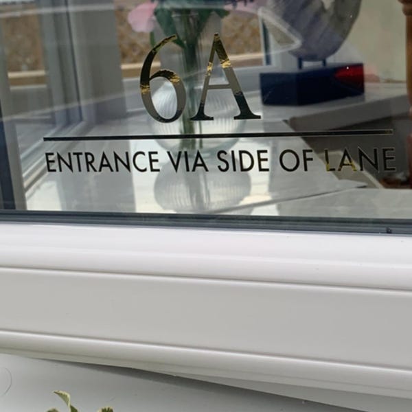 Gold WC Sign Sticker | Premium Sign Chrome Gold With Black Shadow ...